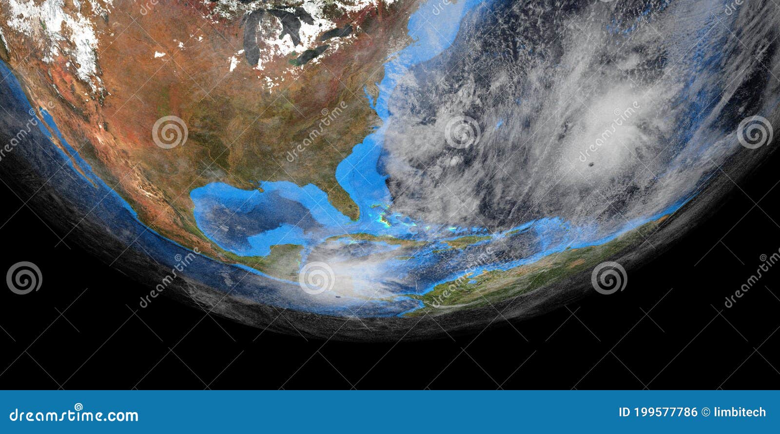 Hurricane Epsilon Shown from Space. Extremeley Detailed and Realistic ...