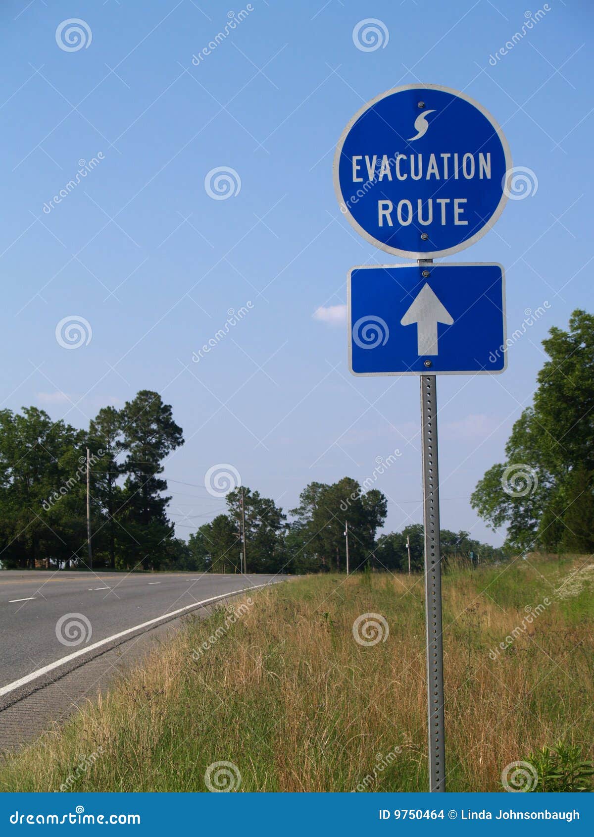 Hurricane Evacuation Route Sign Stock Photo - Image of advisory ...