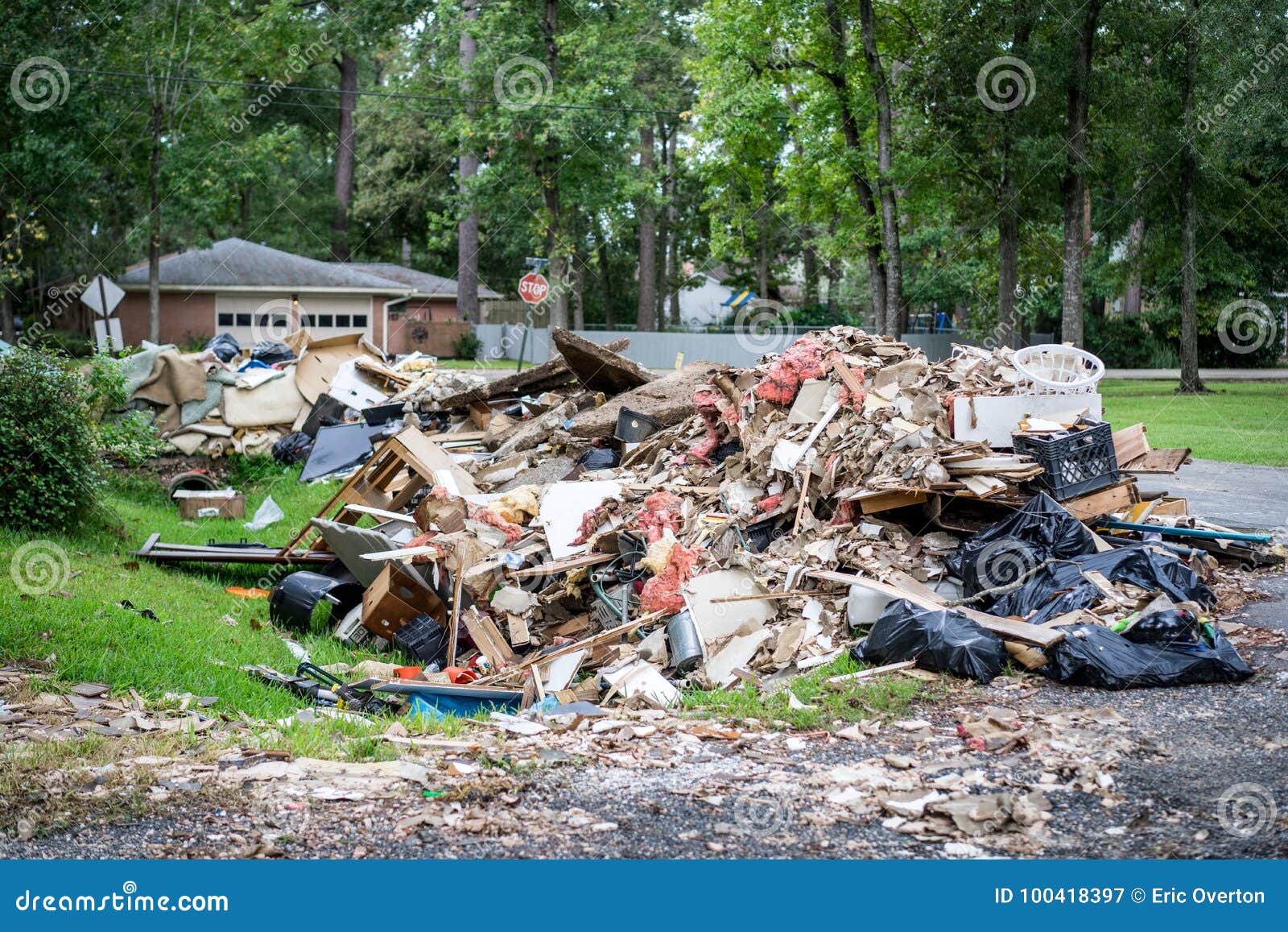 Hurricane Harvey Aftermath editorial photography. Image of contents ...
