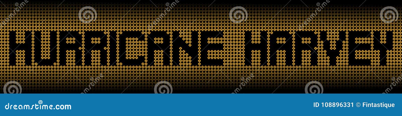 Hurricane Harvey Text on Warning Signs Illustration Stock Illustration ...