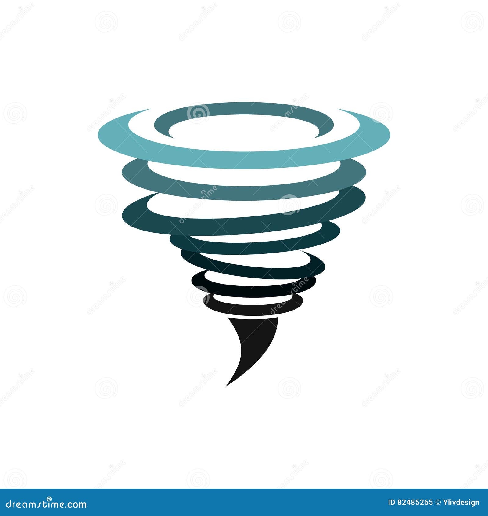 Hurricane icon, flat style stock vector. Illustration of spiral - 82485265