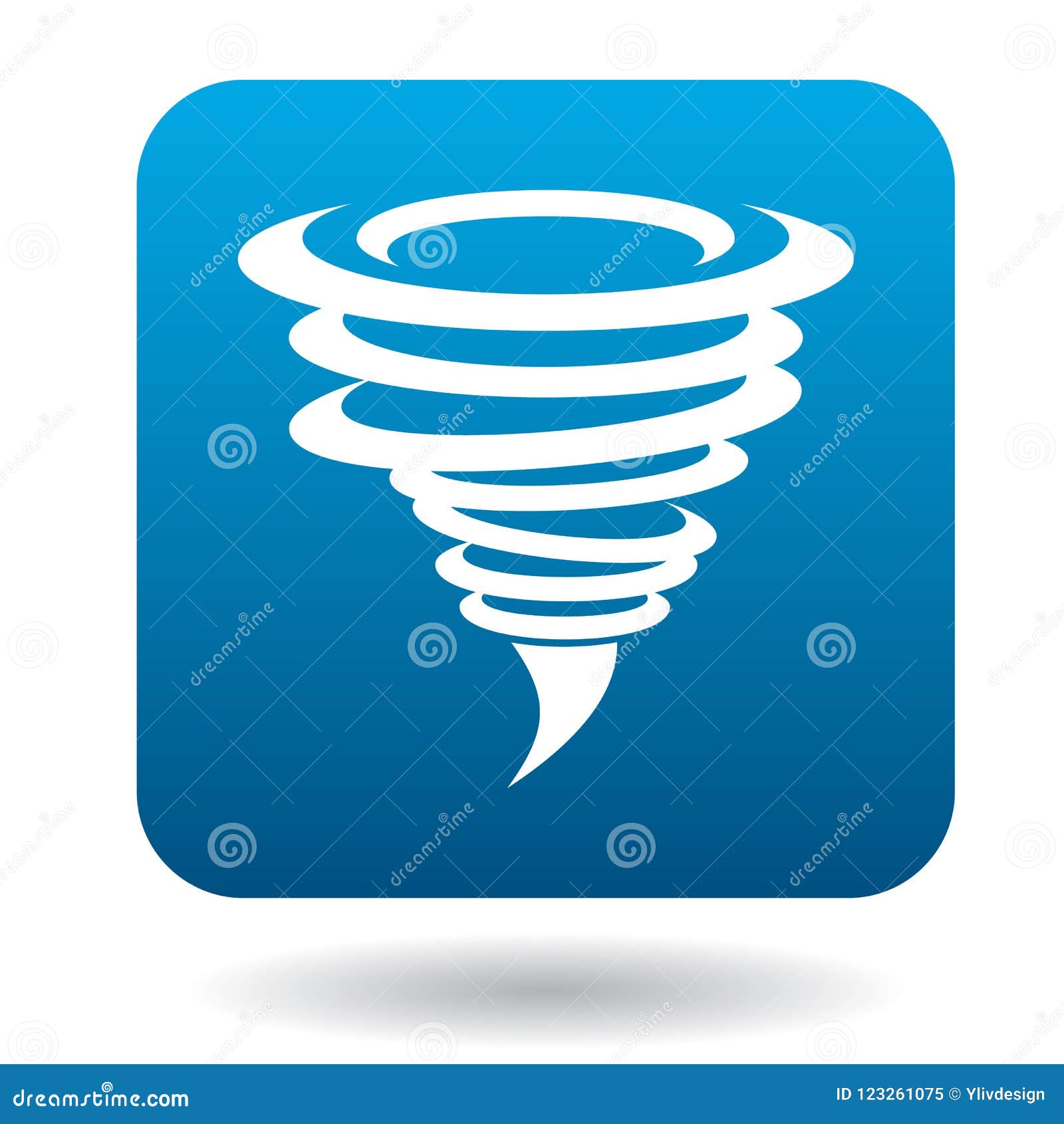 Hurricane Icon in Simple Style Stock Illustration - Illustration of ...