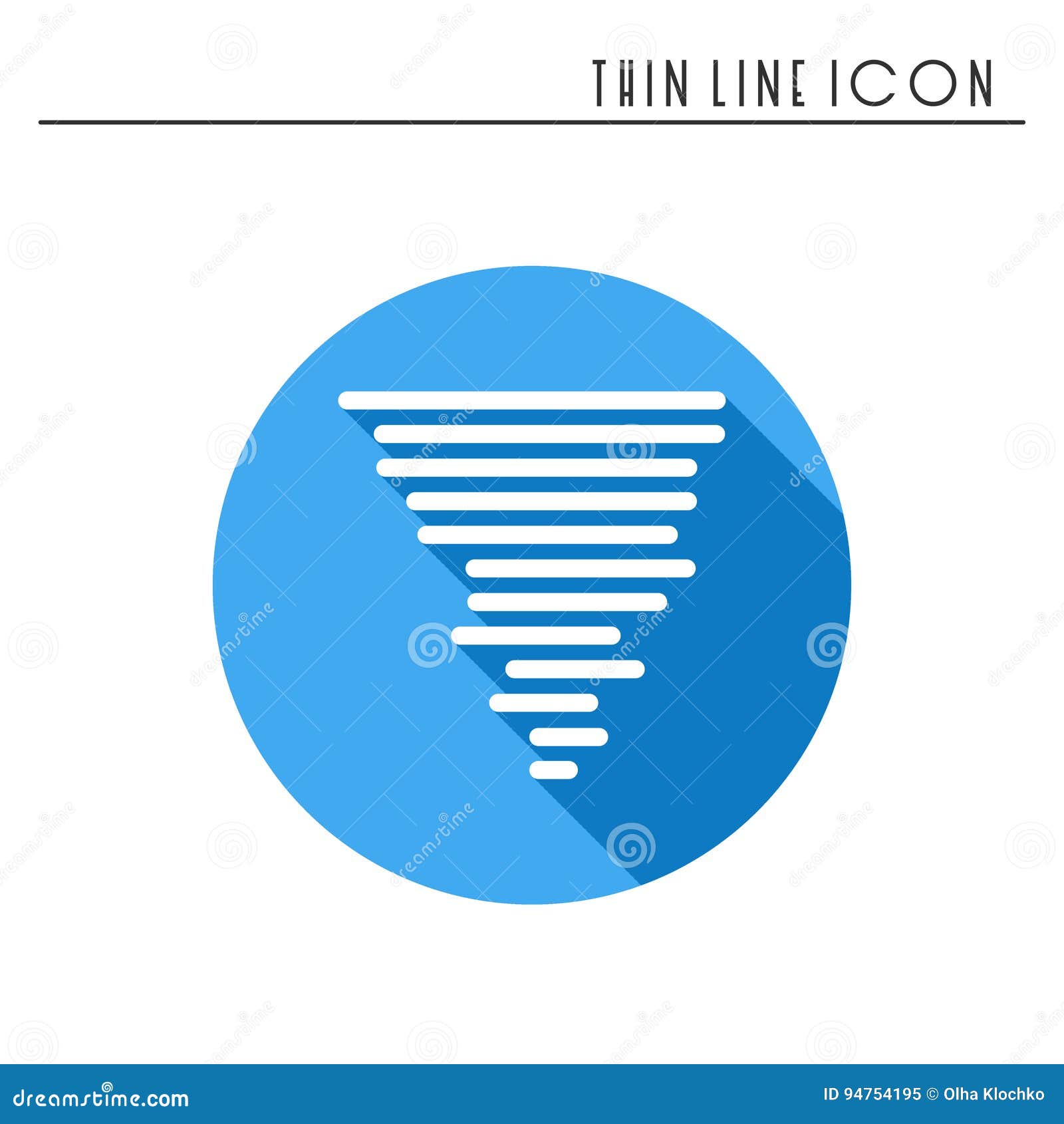Hurricane Line Simple Icon. Weather Symbols. Meteorology. Forecast ...