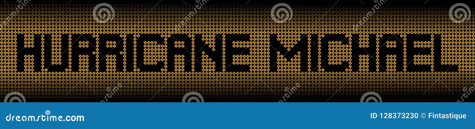 Hurricane Michael Text on Hurricane Signs Illustration Stock ...