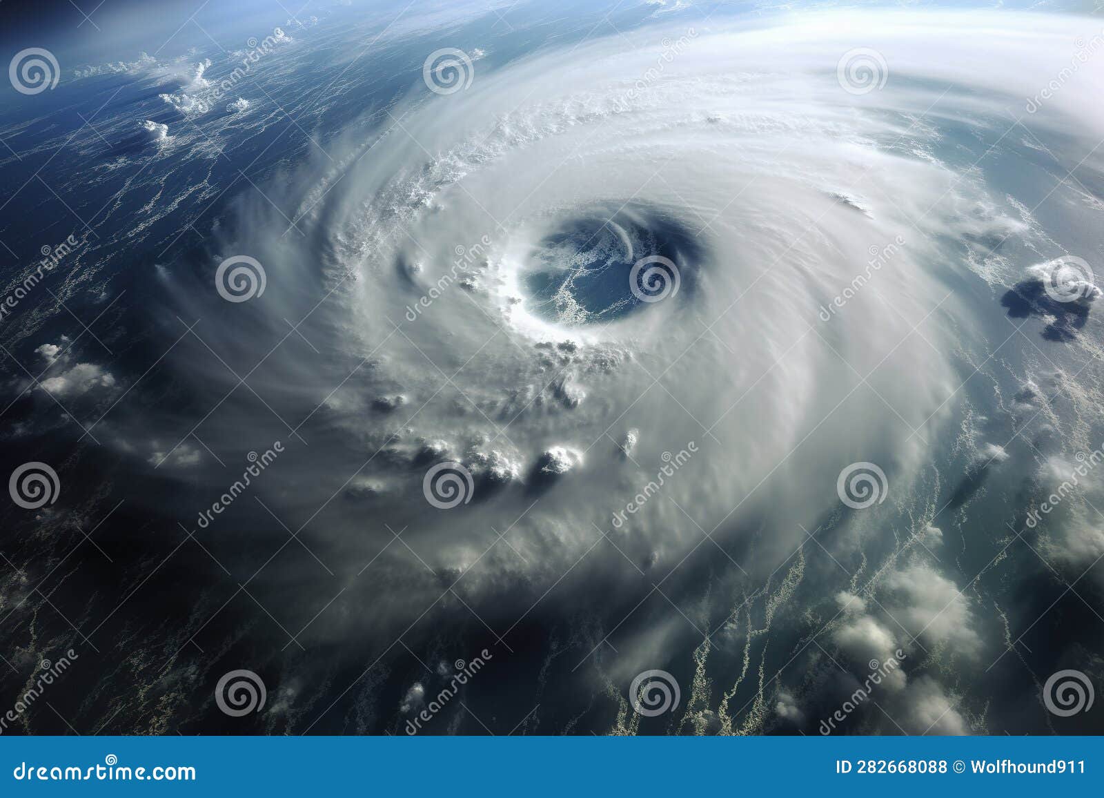 A Hurricane Over the Sea. Generative AI Stock Illustration ...