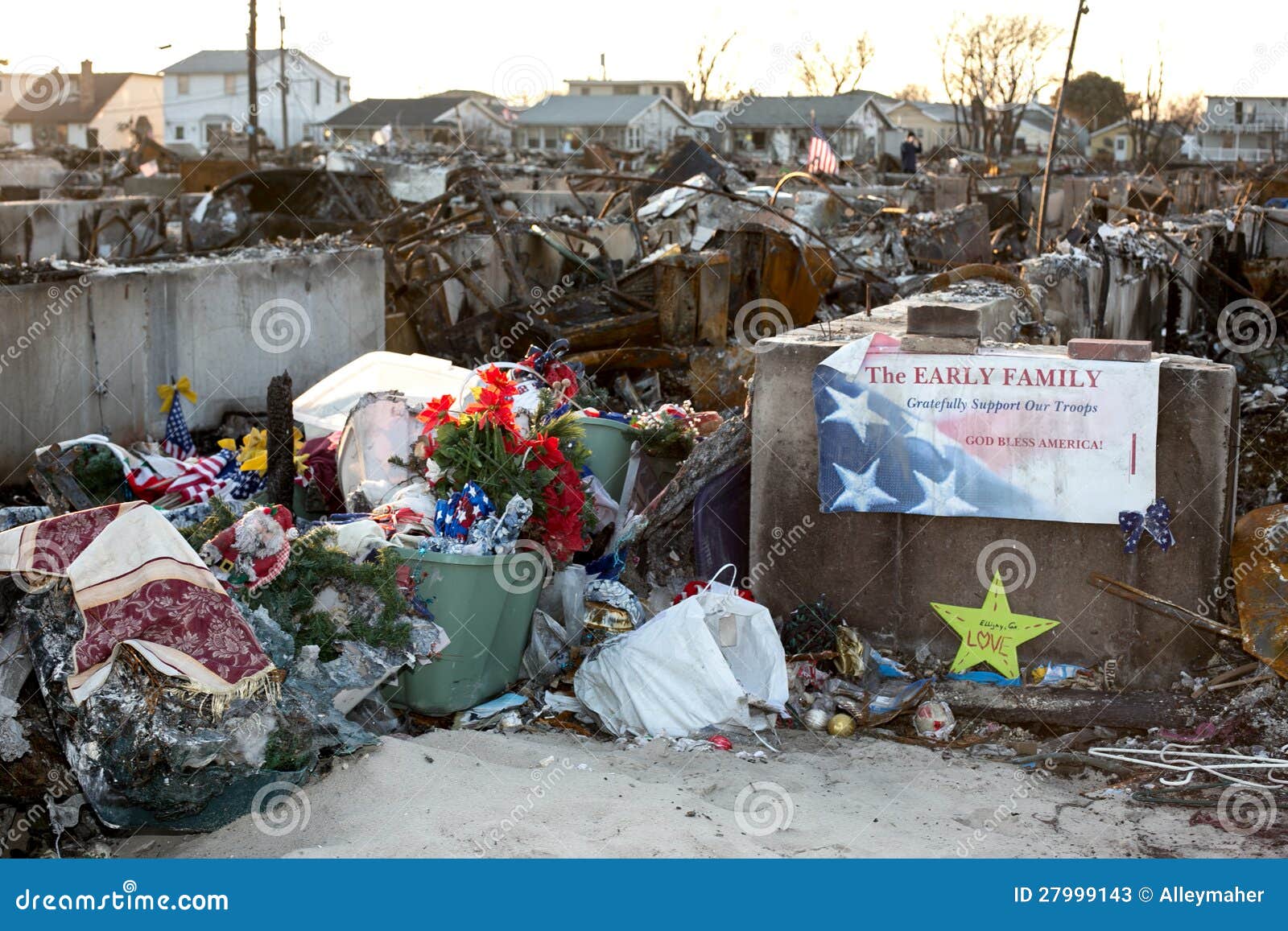 Hurricane Sandy Burnt Debris, Breezy Point, Queens Stock Image - Image ...