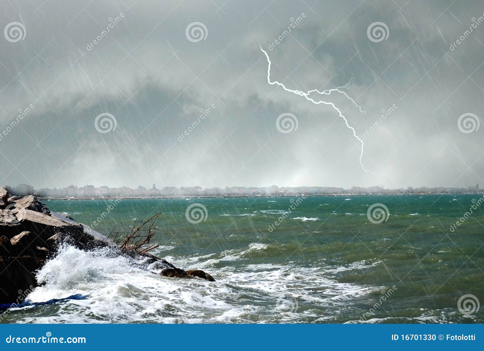 Hurricane on the sea stock photo. Image of water, horizon - 16701330