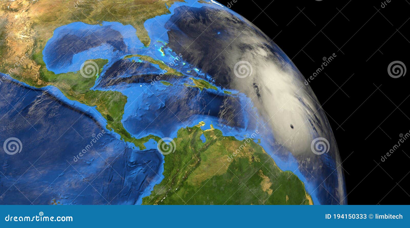 Hurricane Shown from Space. Elements of this 3d Illustration are ...