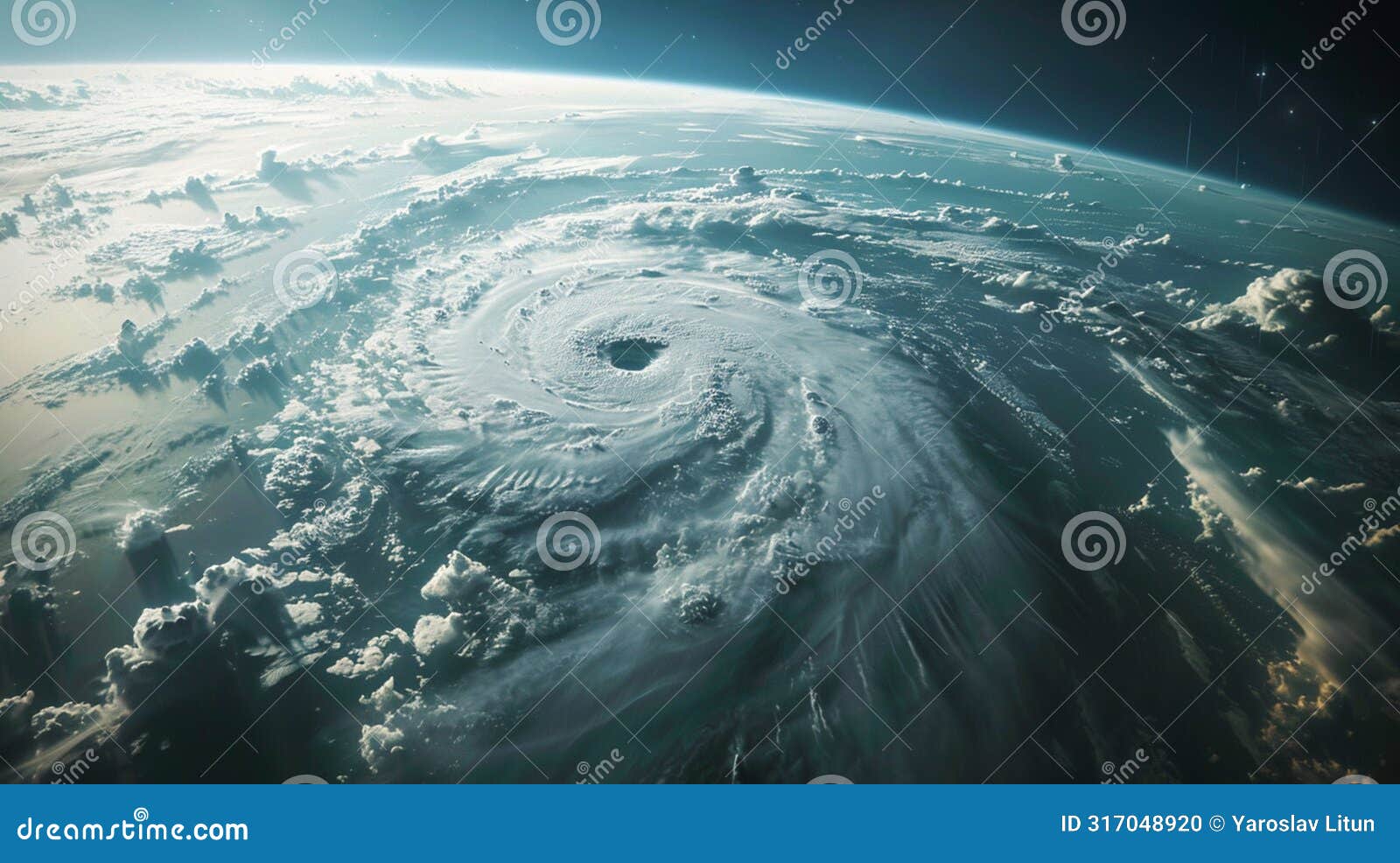 Hurricane from Space. Super Typhoon Over the Sky Stock Photo - Image of ...