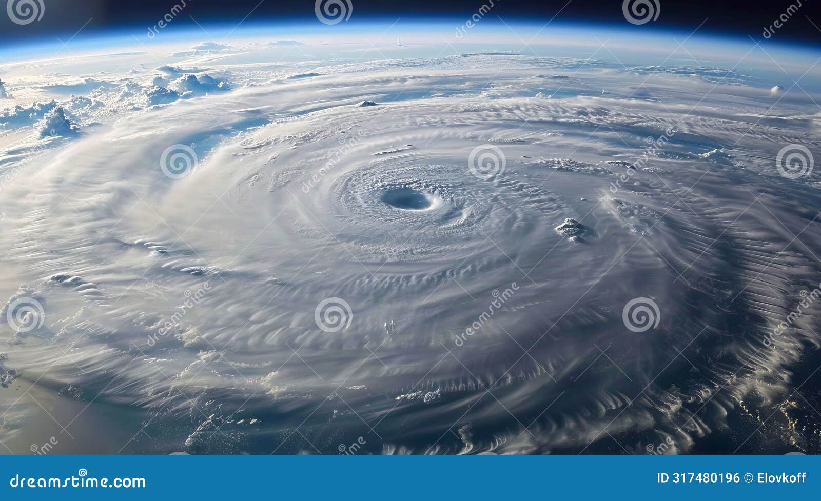 Hurricane Spinning in the Ocean. Damage and Devastations Caused by ...