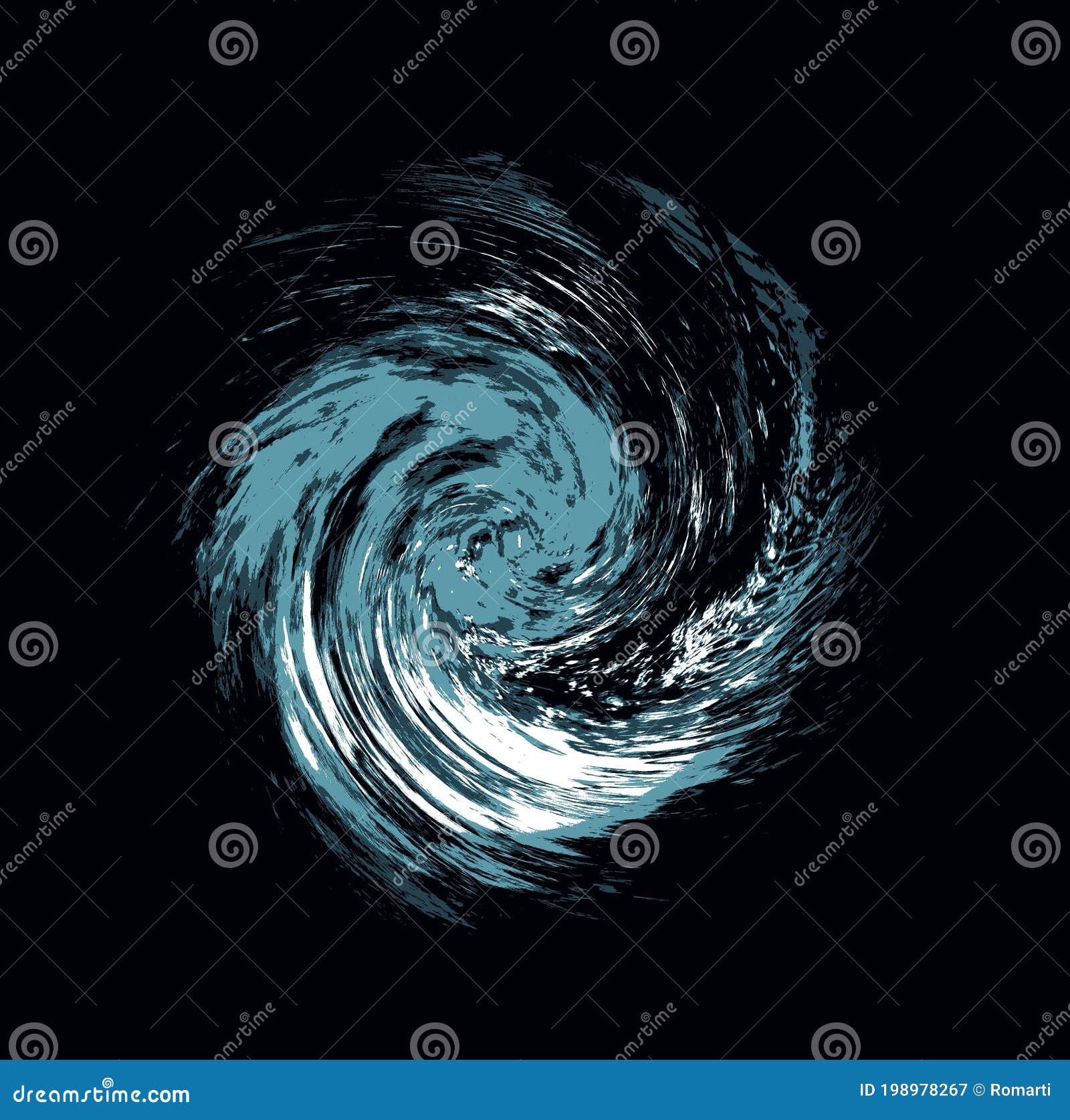 Hurricane Storm Abstract on Dark Background Stock Illustration ...