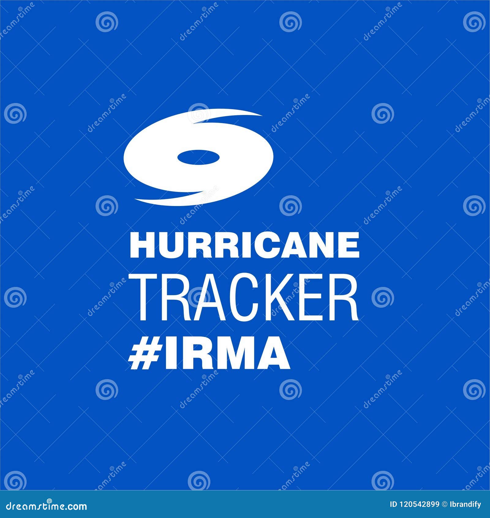 Hurricane Tracker Irma Blue Poster Template Stock Vector - Illustration ...