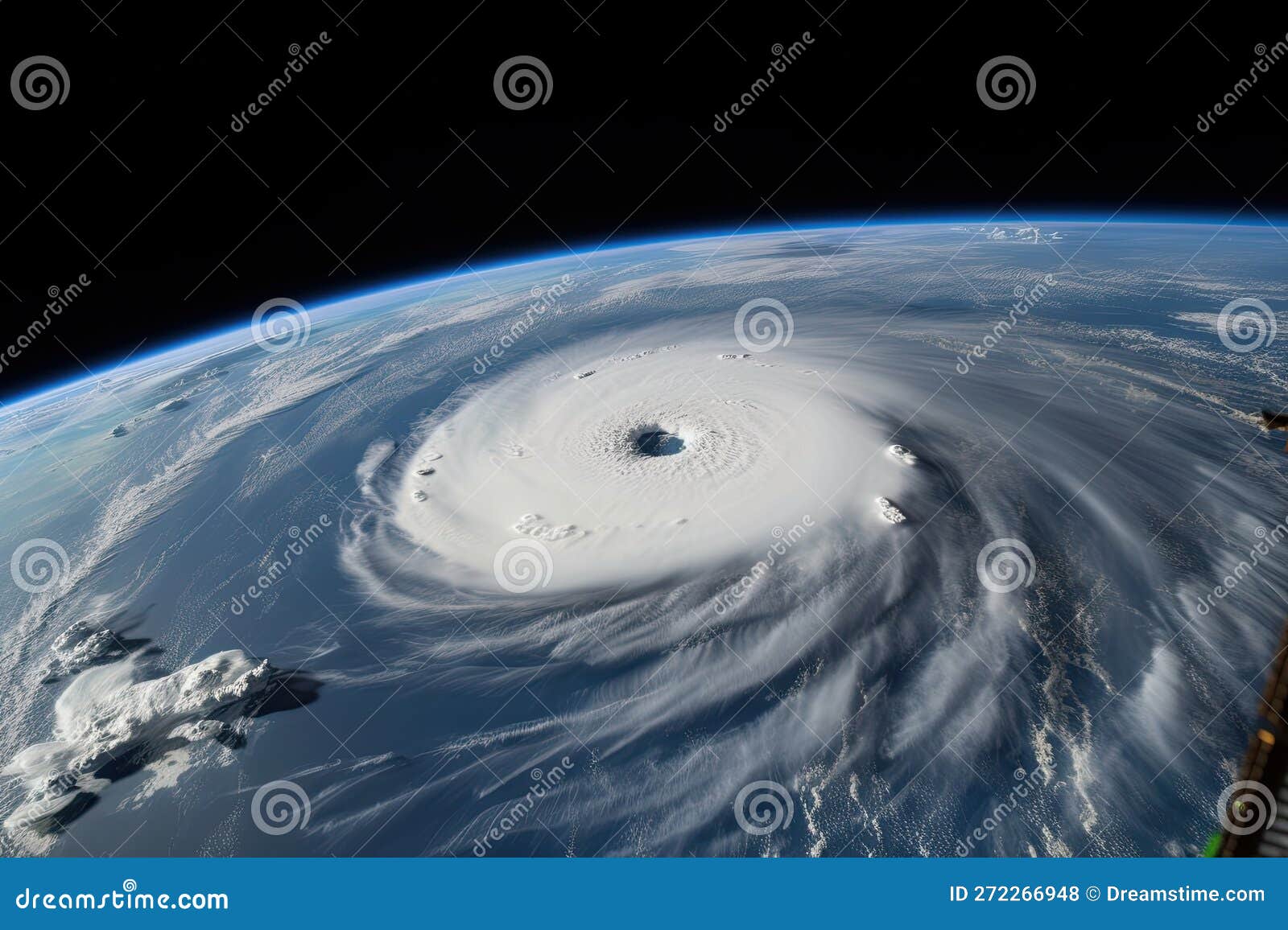 Hurricane View Form Space, Generative AI Stock Illustration ...