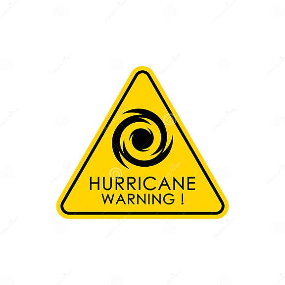 Hurricane Warning Flat Vector Illustration. Stock Vector - Illustration ...