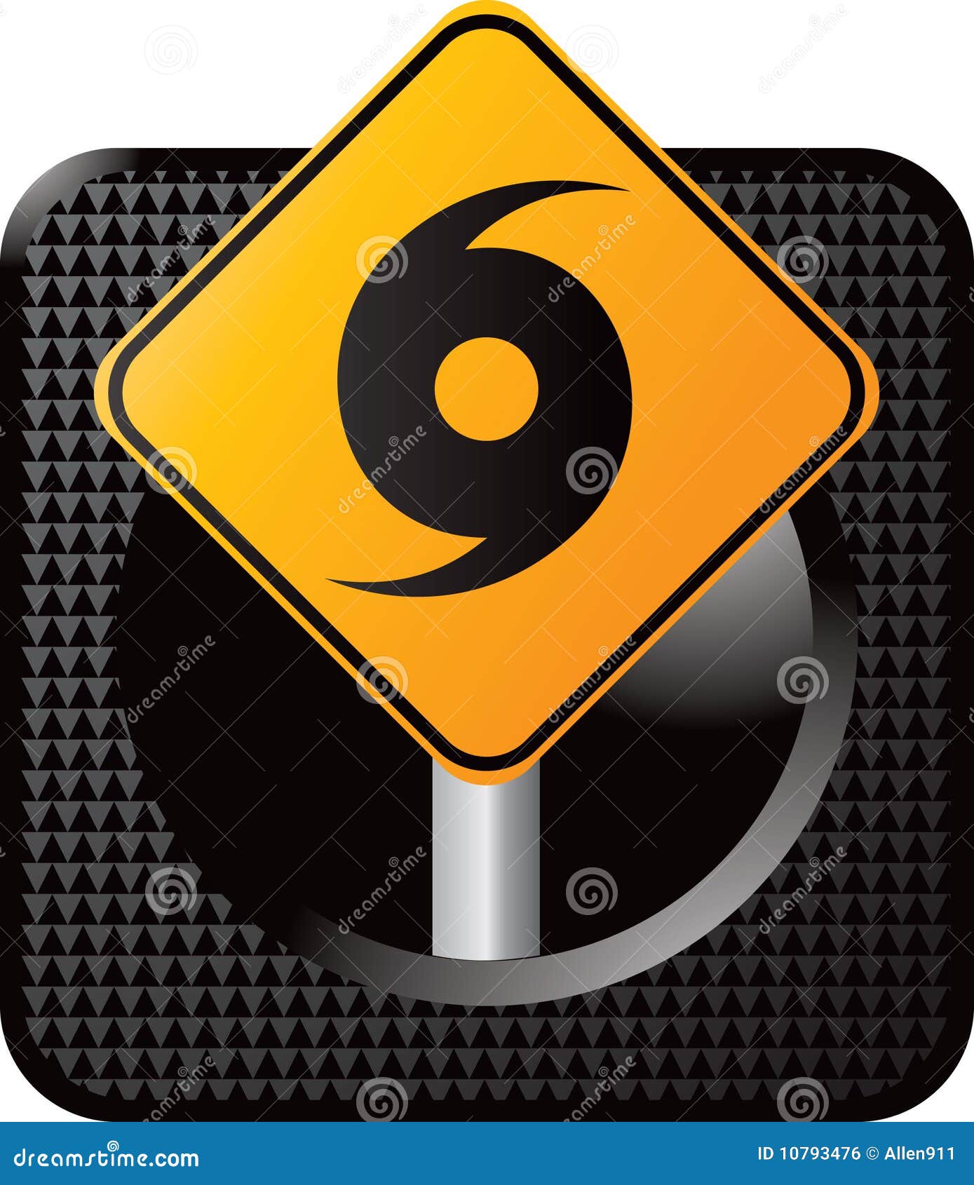 Hurricane Warning Sign on Web Icon Stock Vector - Illustration of ...