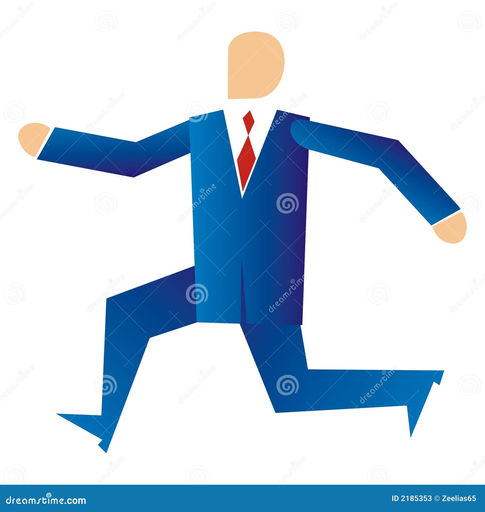 Hurry business man stock vector. Illustration of drawing - 2185353