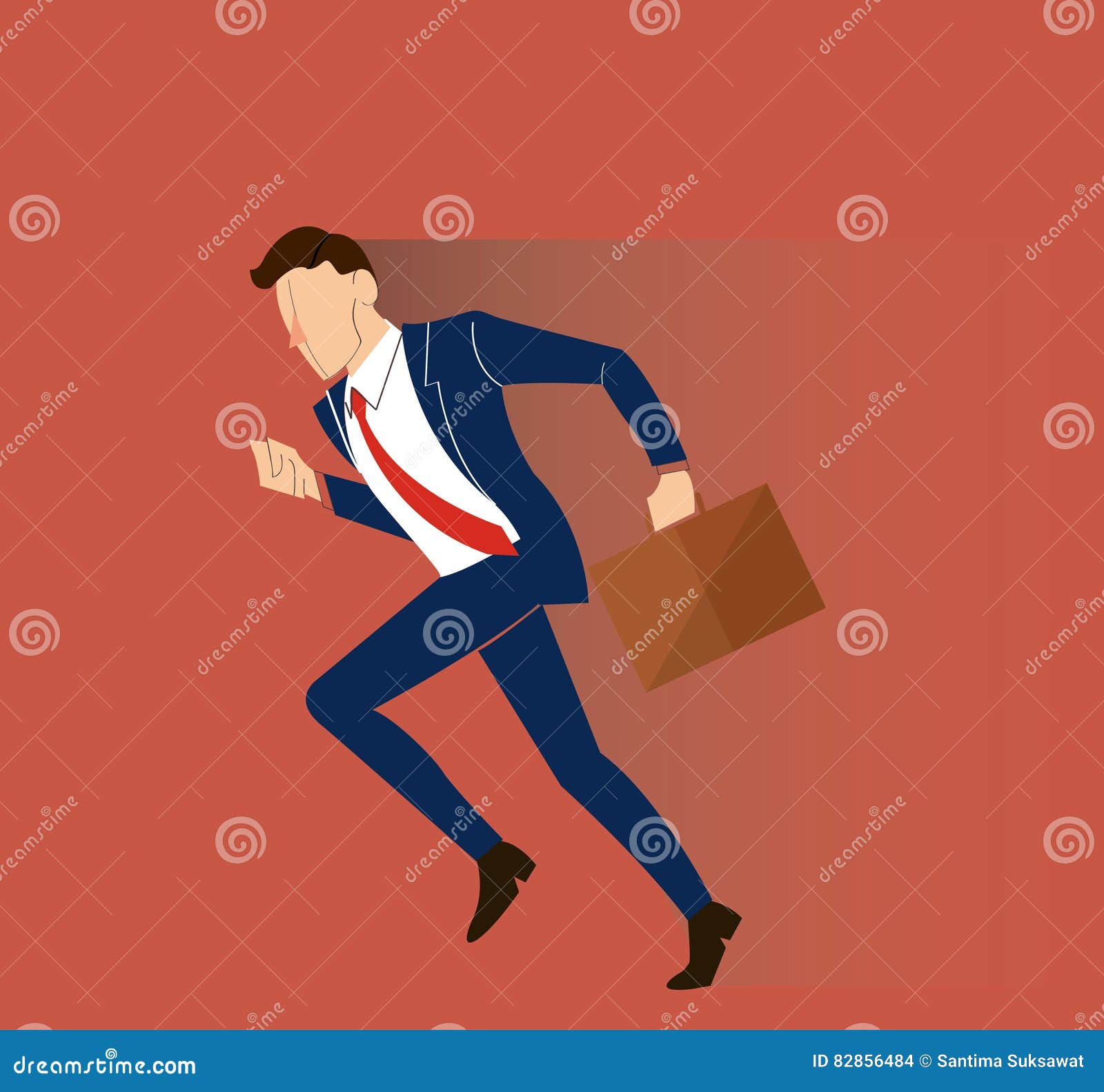 Hurry Businessman Illustration Vector Stock Vector - Illustration of ...