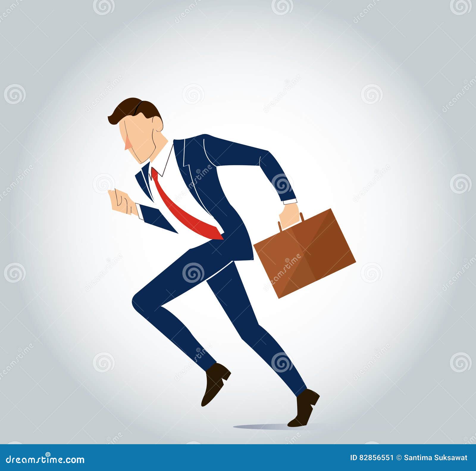 Hurry Businessman Illustration Vector Stock Vector - Illustration of ...
