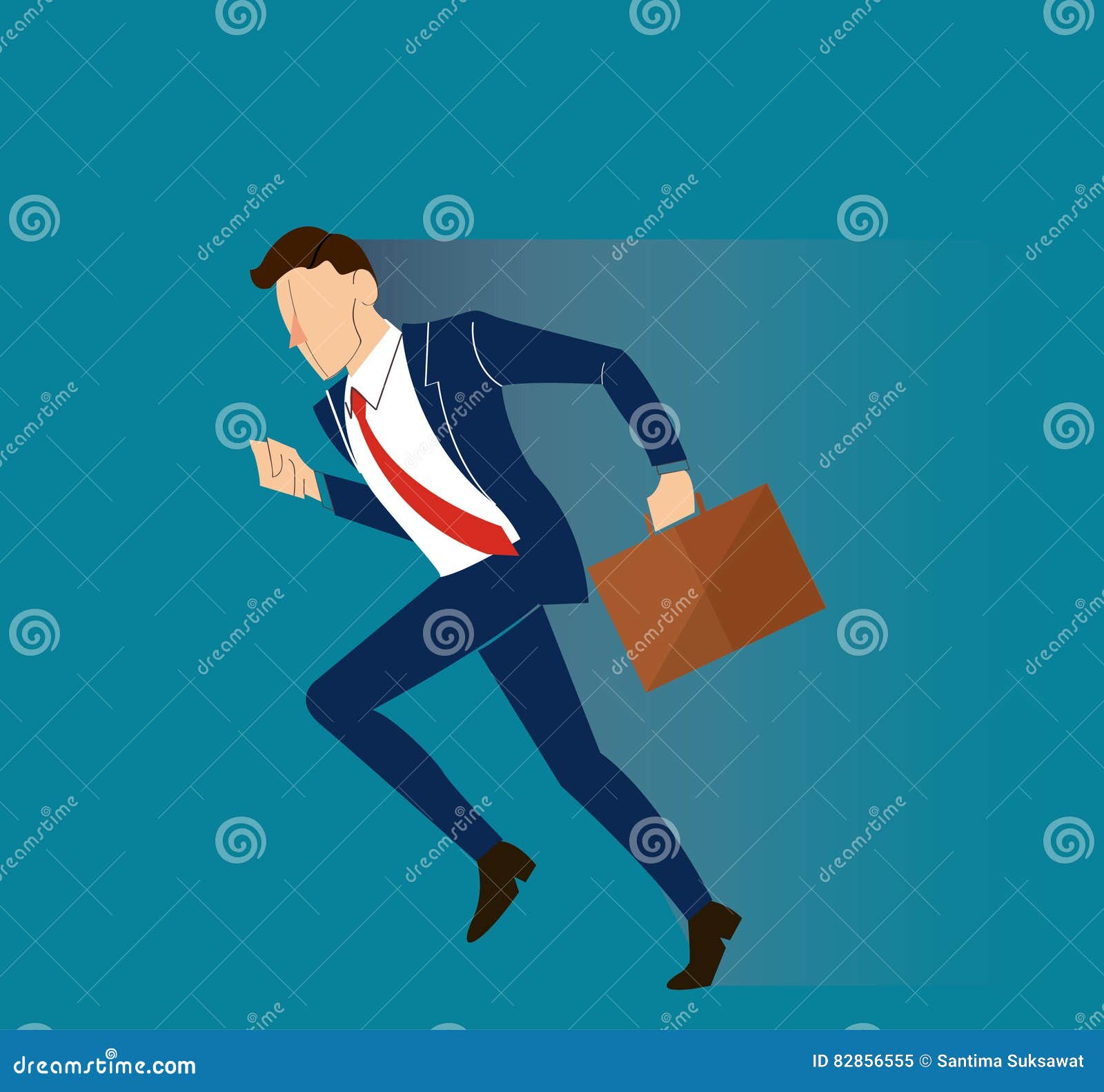 Hurry Businessman Illustration Vector Stock Vector - Illustration of ...