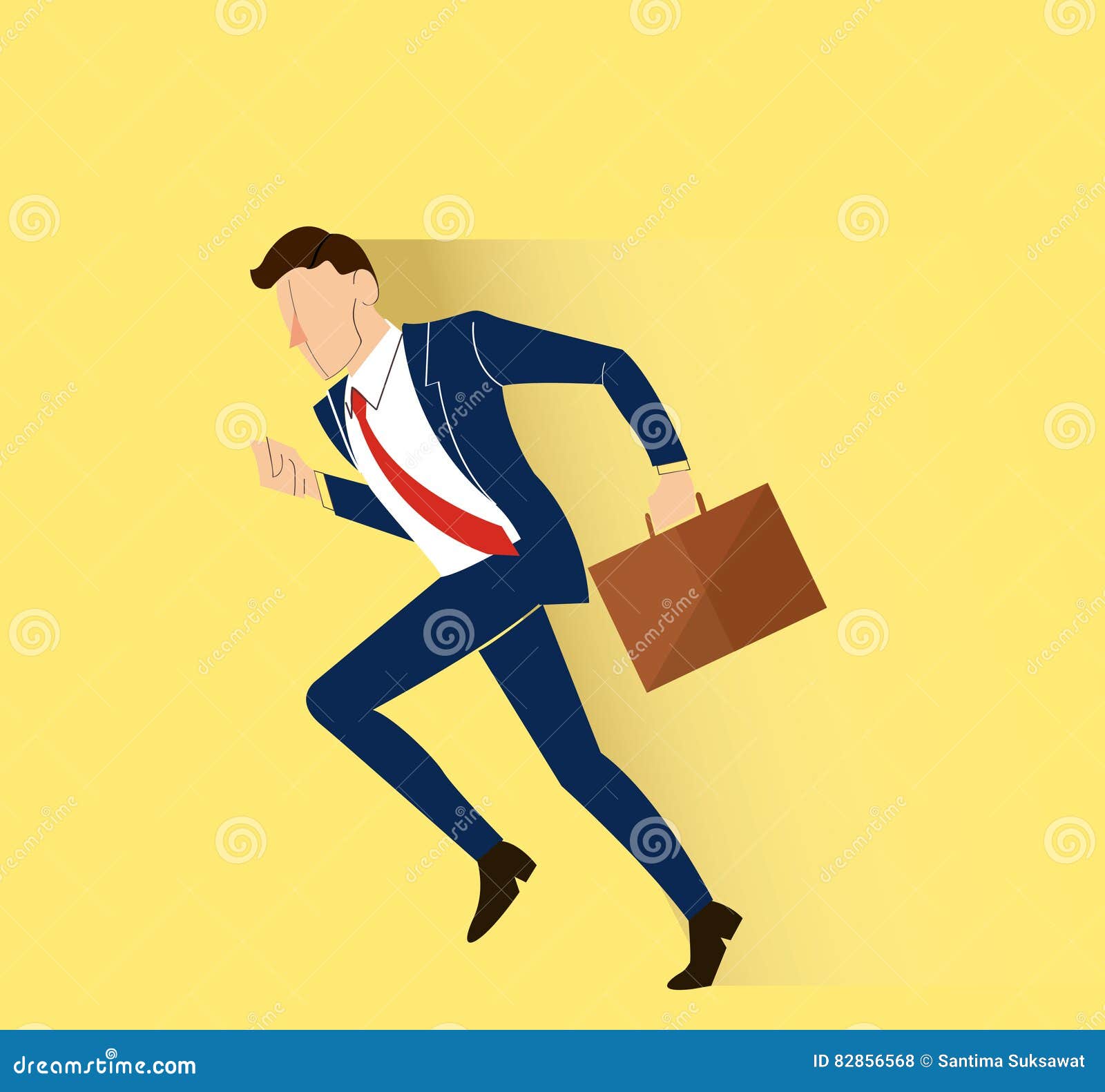 Hurry Businessman Illustration Vector Stock Vector - Illustration of ...