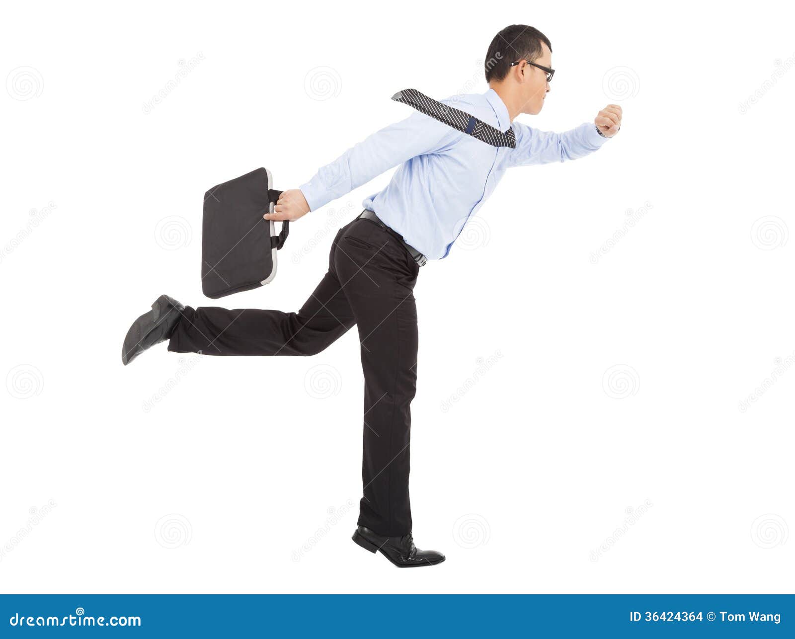 Hurry Businessman Running and Watching Watch Stock Photo - Image of ...