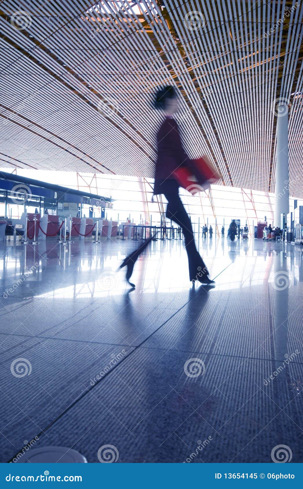 Hurrying in airport stock image. Image of transportation - 13654145