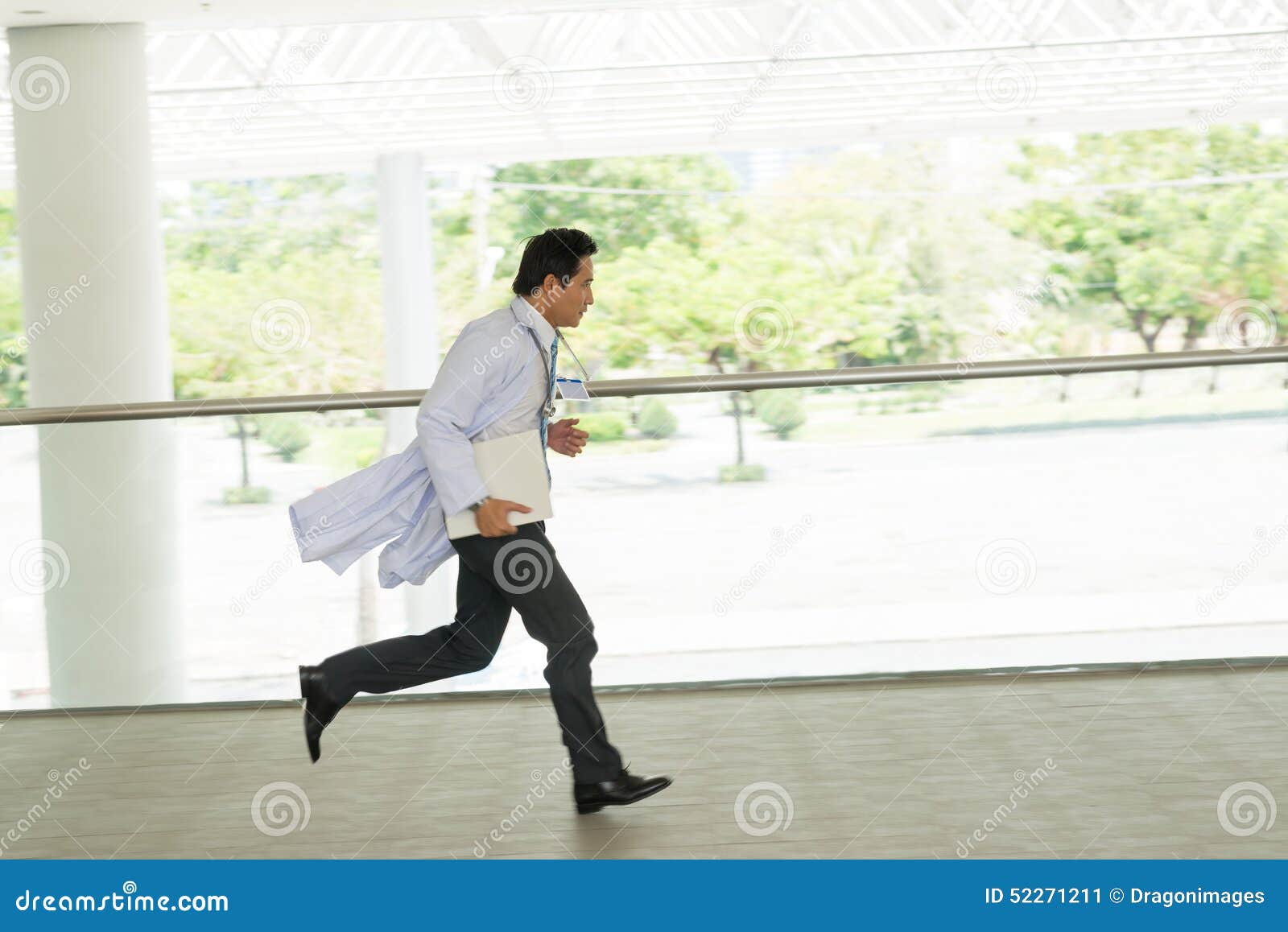 Hurrying doctor stock image. Image of clinic, running - 52271211