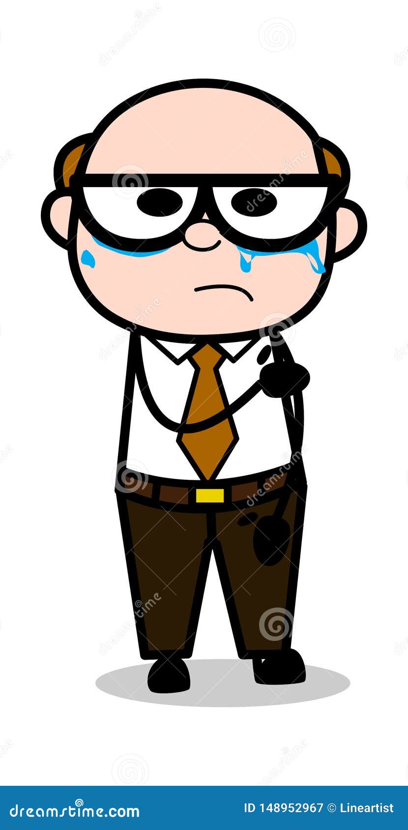 Hurt - Retro Cartoon Office Old Boss Man Vector Illustration Stock ...