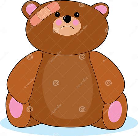 Hurt Teddy Bear stock illustration. Illustration of plaything - 1439586