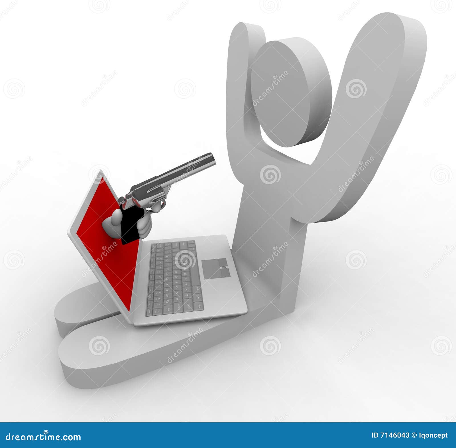 Hurto En Línea - Computadora Portátil Stock de ilustración ...