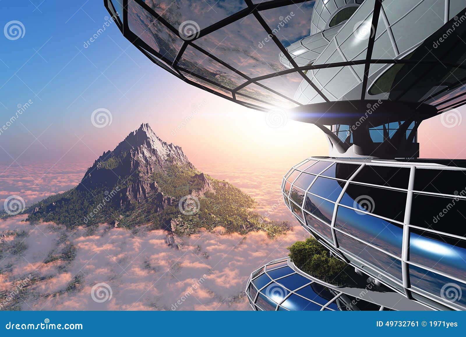 Hus av framtiden stock illustrationer. Illustration av bifokal - 49732761