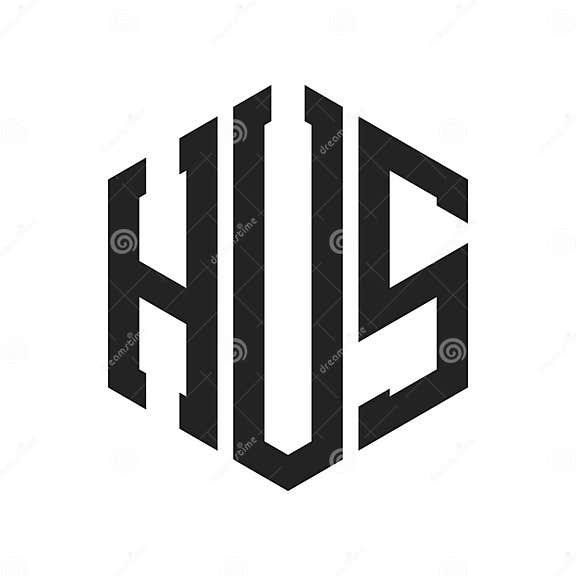 HUS Logo Design. Initial Letter HUS Monogram Logo Using Hexagon Shape ...