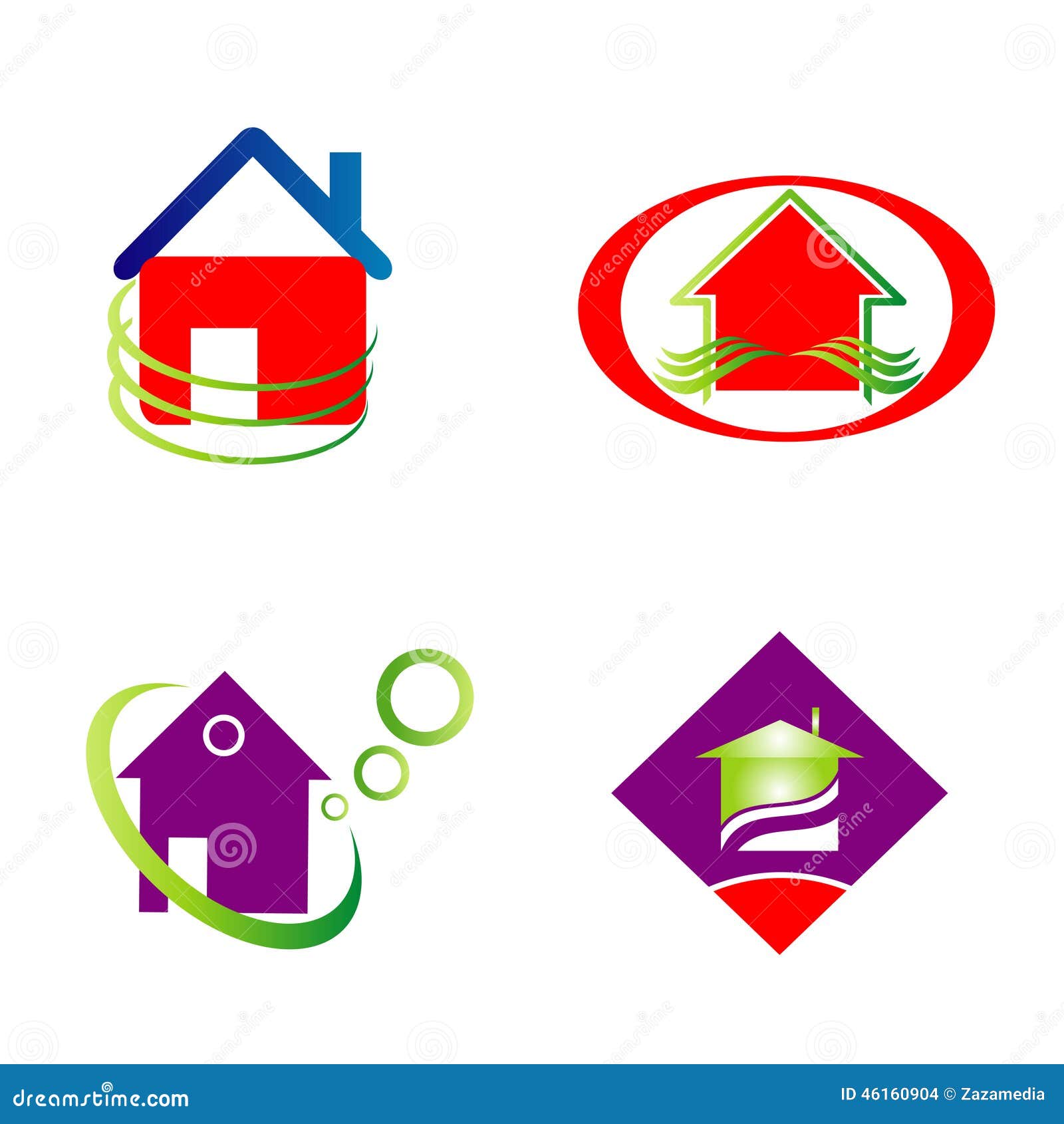 Hus- Och Konstruktionssymbolslogo Vektor Illustrationer - Illustration ...