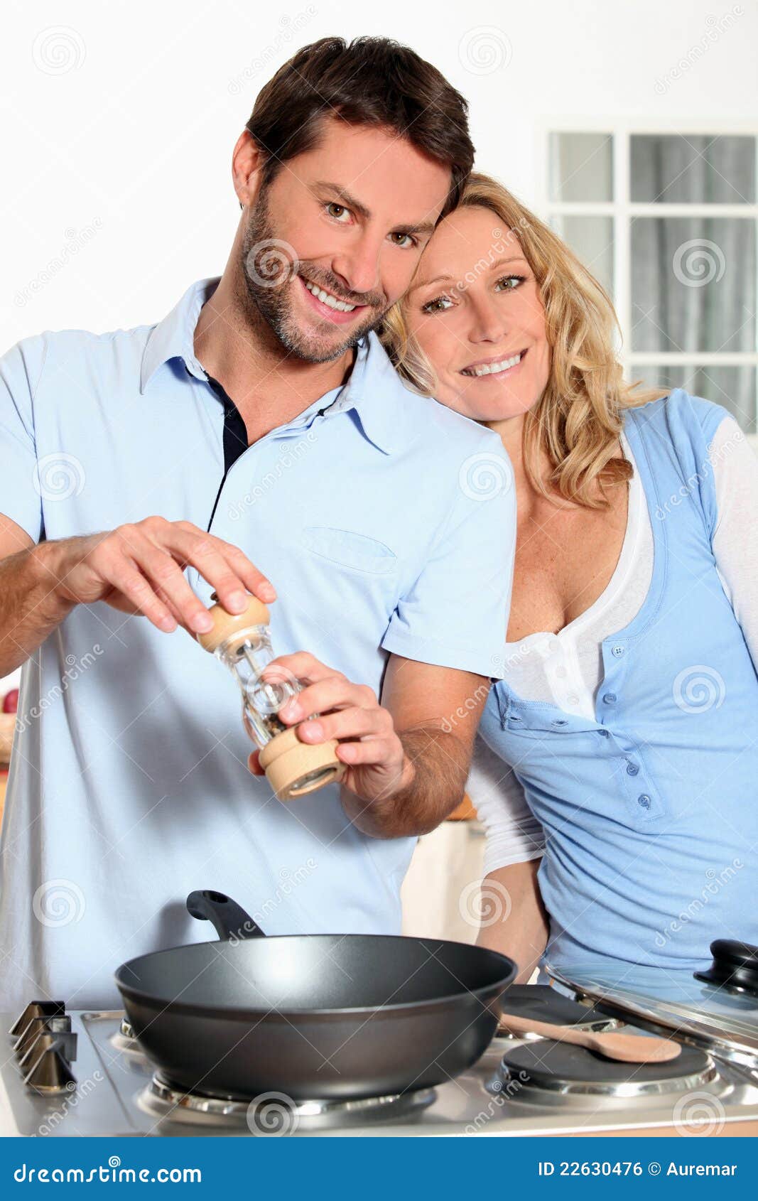 Husband cooking for wife stock photo. Image of view, husband - 22630476