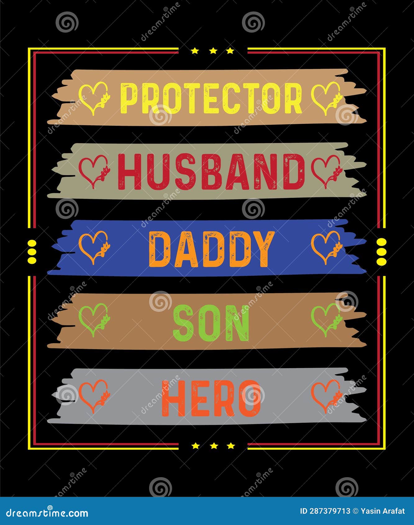 Husband Daddy Son Typography T Shirt Design, Gift for Dad Stock ...