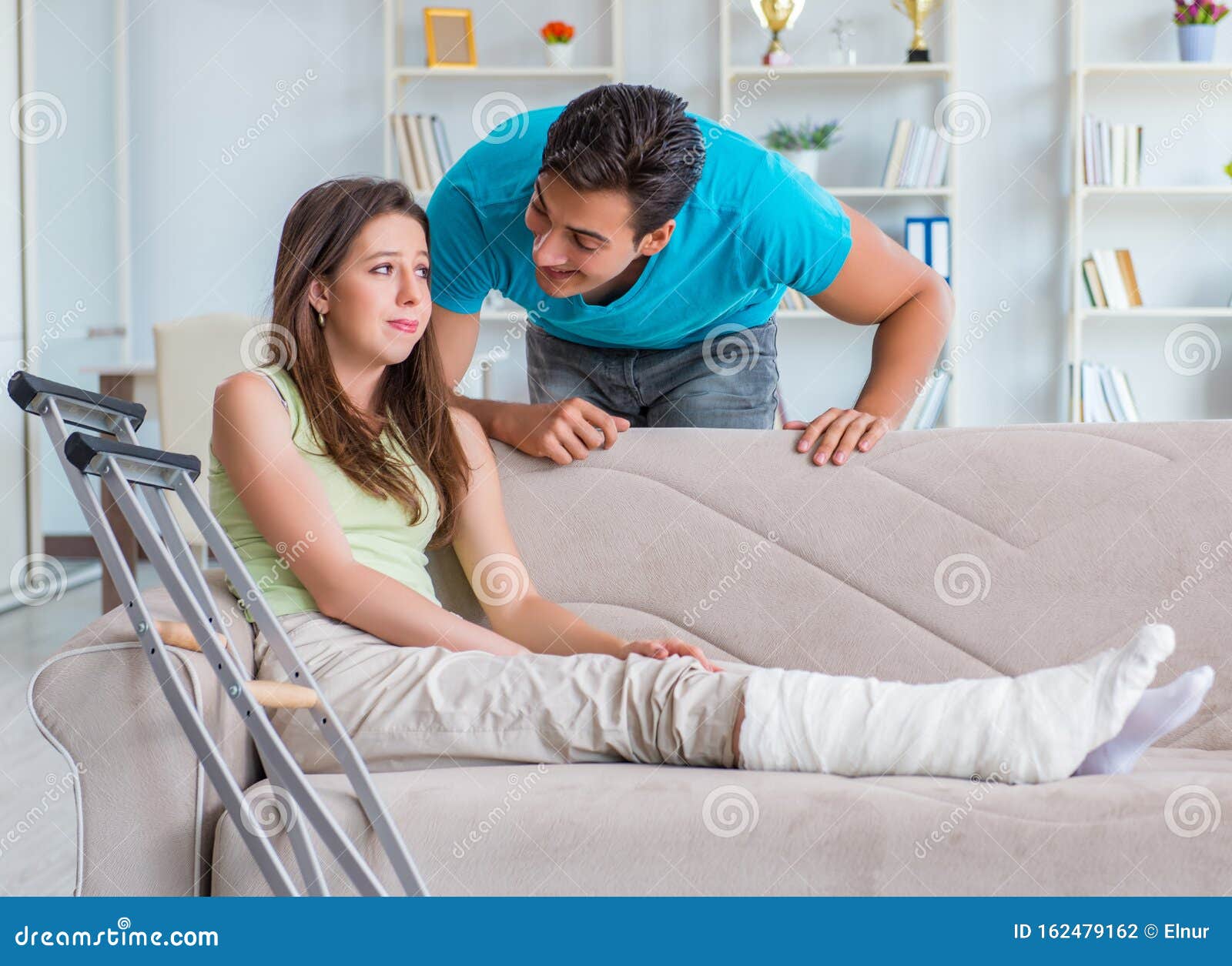Husband Man Supporting Injured Wife Stock Photo - Image of hopeless ...