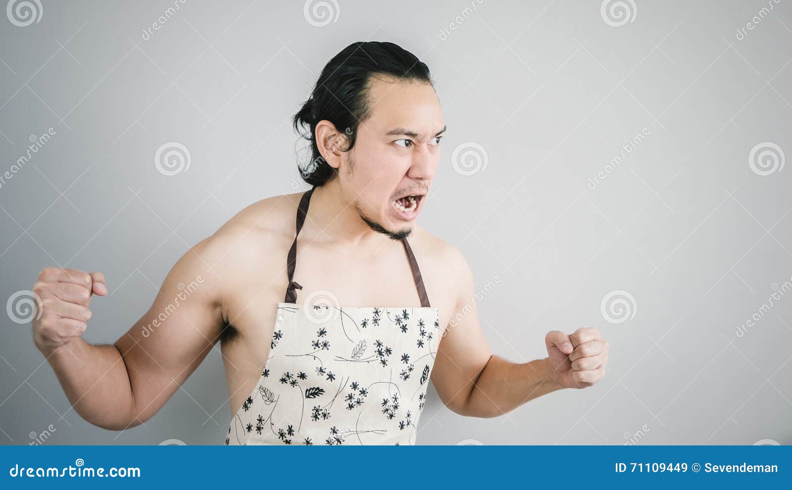 Husband ready to cook. stock image. Image of food, lifestyle - 71109449