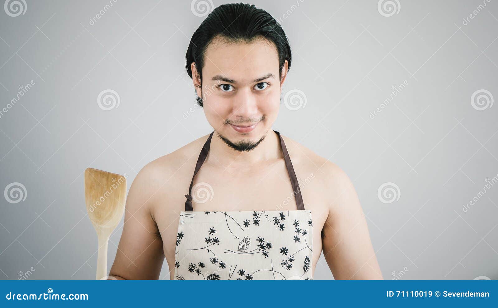 Husband ready to cook. stock image. Image of background - 71110019