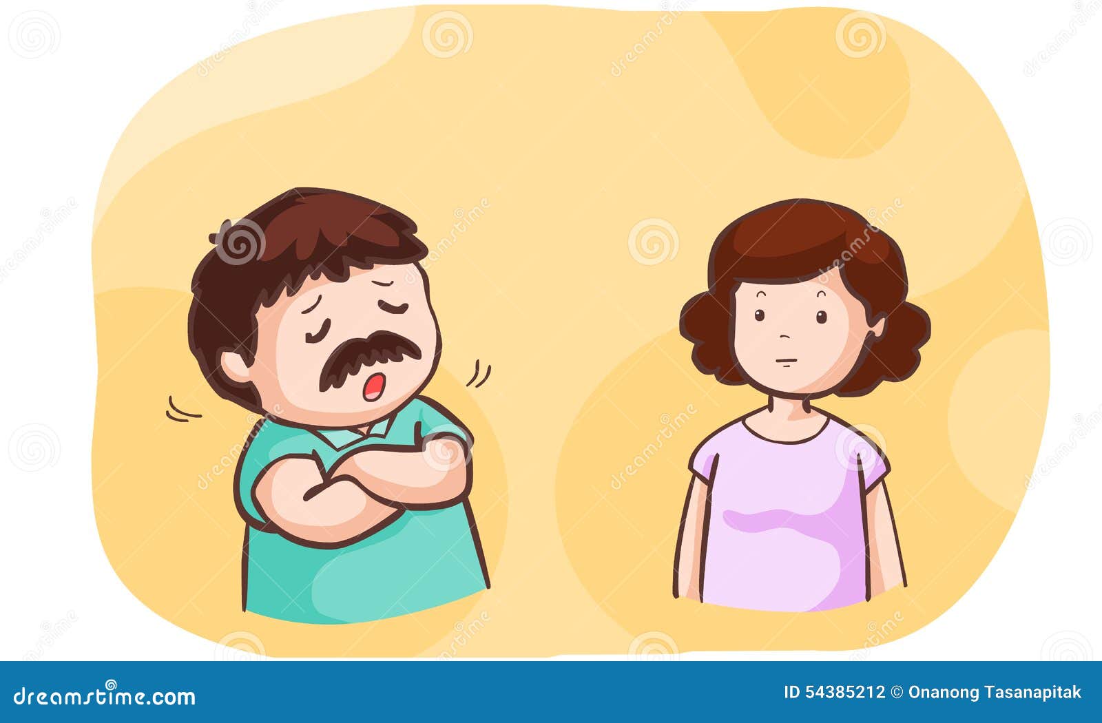 Husband Talk about Problem To His Wife Stock Vector - Illustration of ... Husband Talk about Problem To His Wife Stock Vector - Illustration of ...