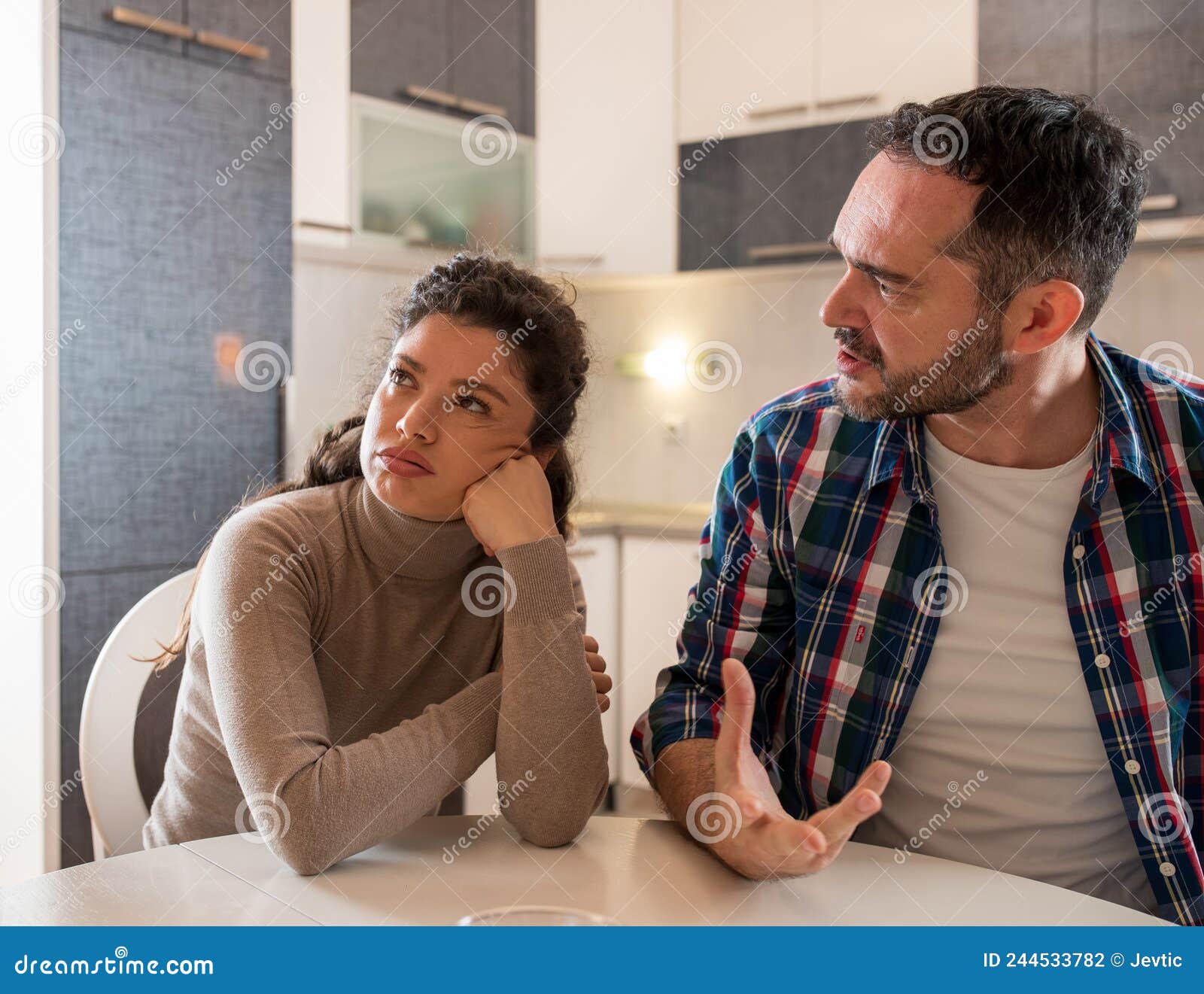 Husband and Wife Arguing in the Kitchen Stock Photo - Image of home ...