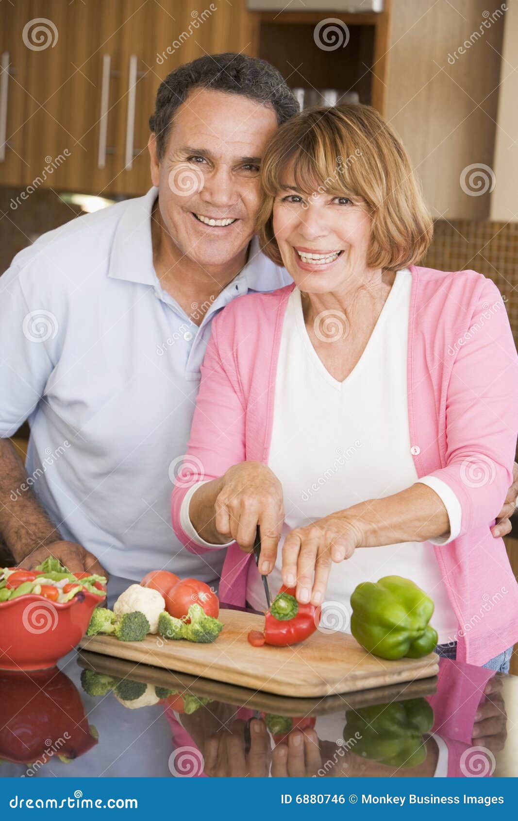 Husband and Wife Preparing Meal Stock Photo - Image of hispanic ...