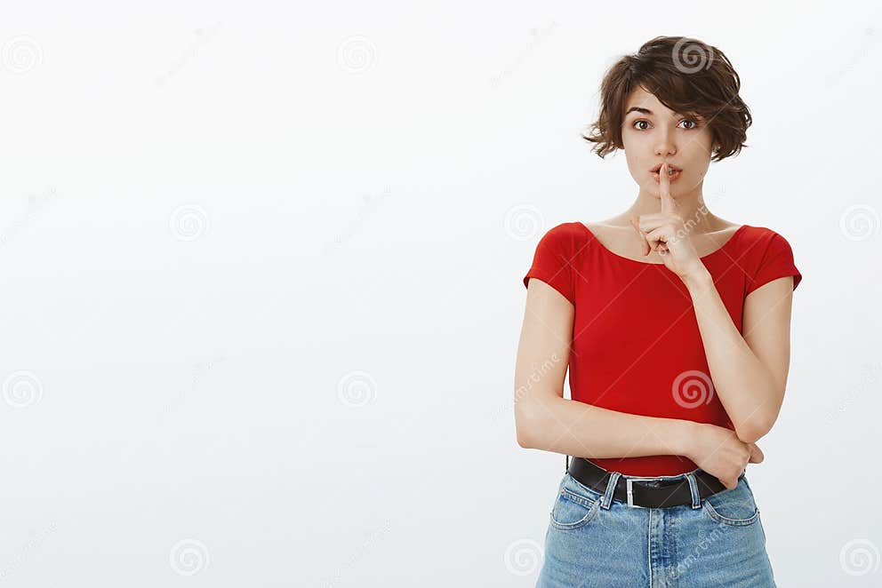 Hush No One Know It Silly Cute Tender Young Femenine Caucasian Girl