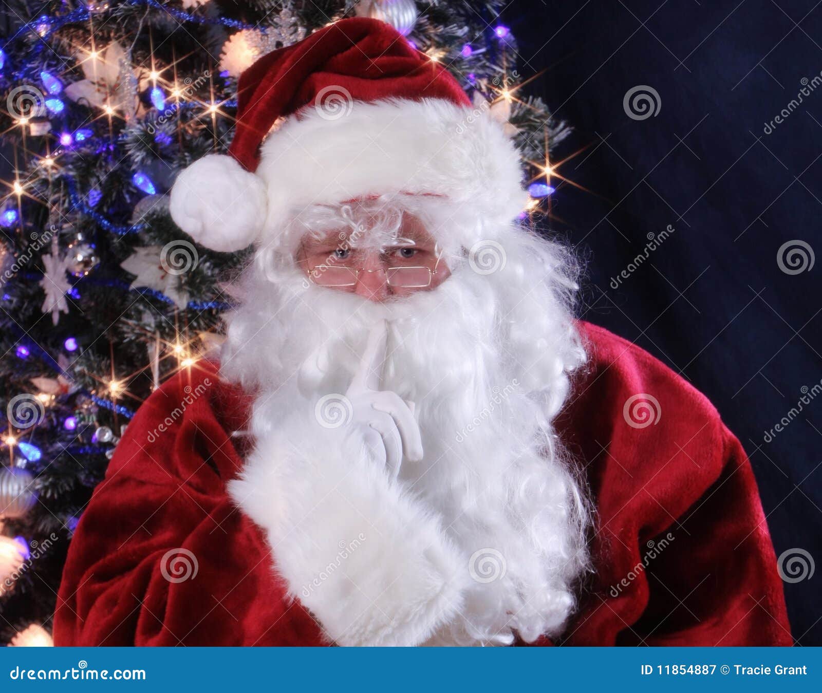 Hush says Santa stock image. Image of holiday, tree, star - 11854887