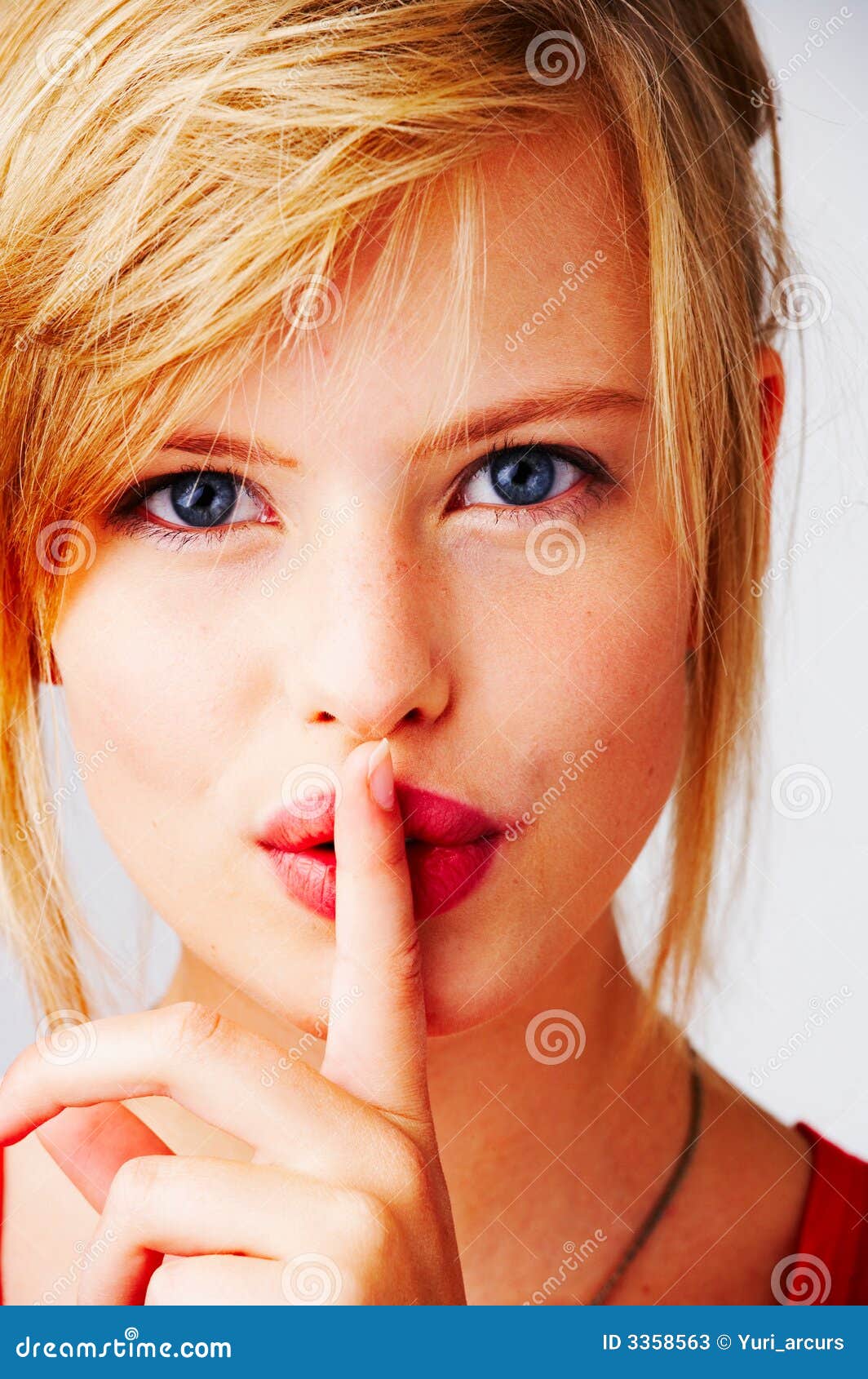 Hush, it is a secret stock image. Image of portrait, attractive - 3358563