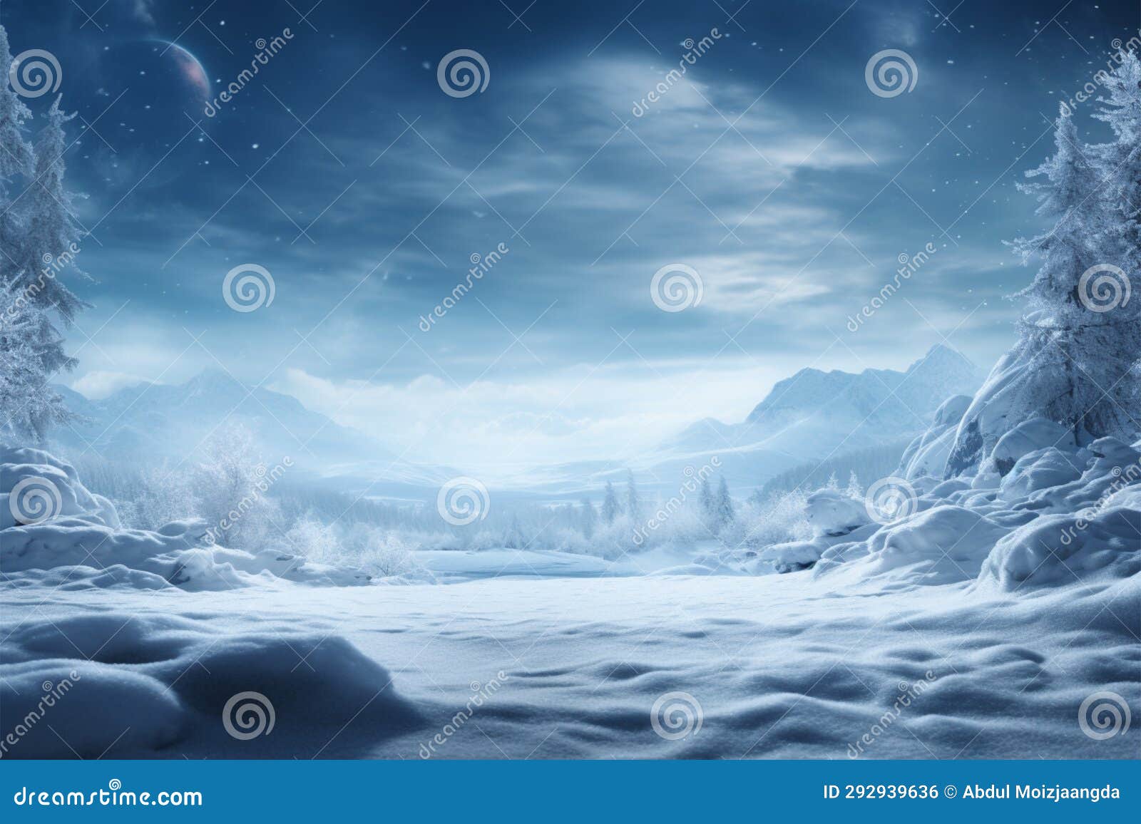 The Hush of Winter Time and the Purity of Snow Space Stock Illustration ...