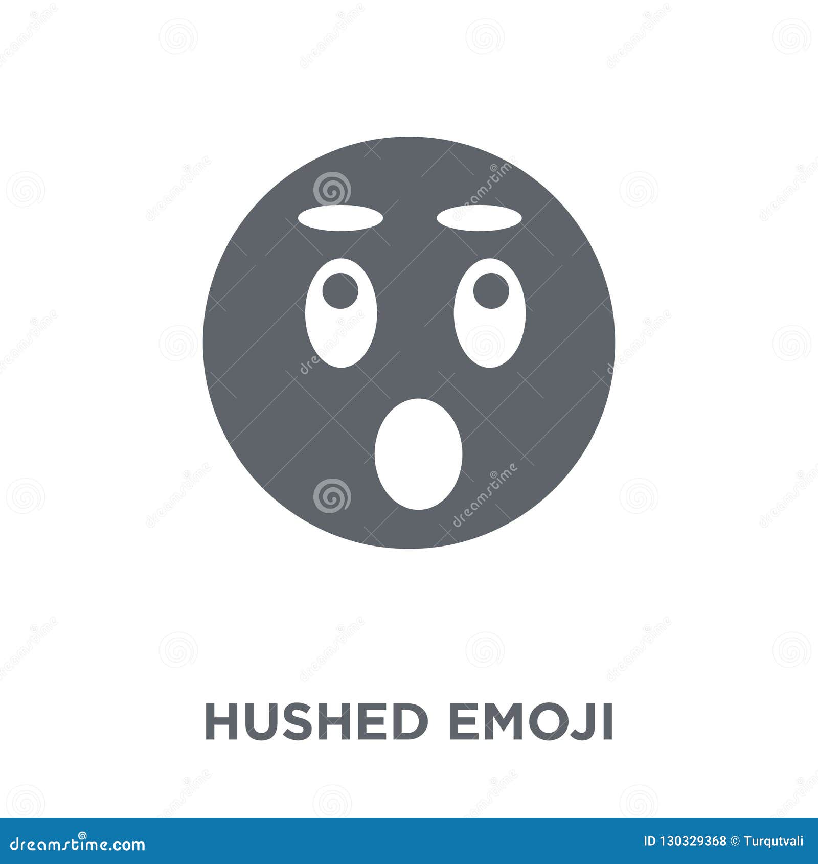 Hushed Emoji Icon. Trendy Hushed Emoji Logo Concept On White Background ...