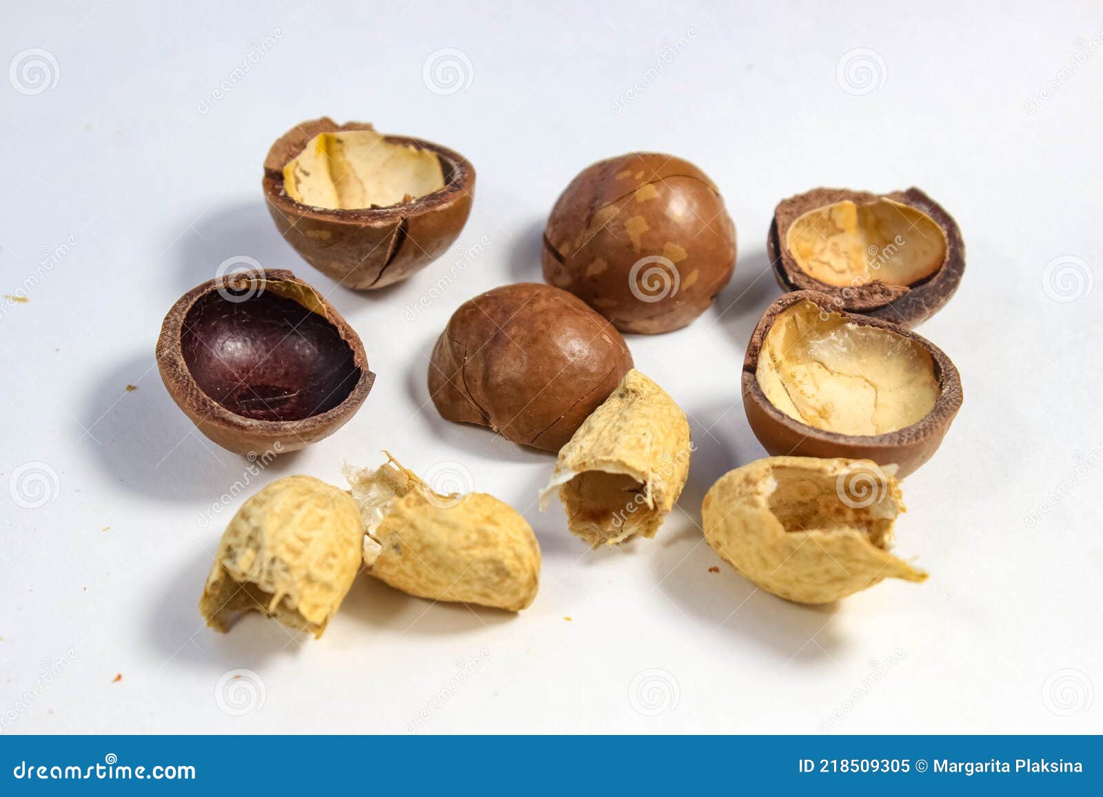 The Husk of Macadamia Nuts and Peanuts Stock Image - Image of ...