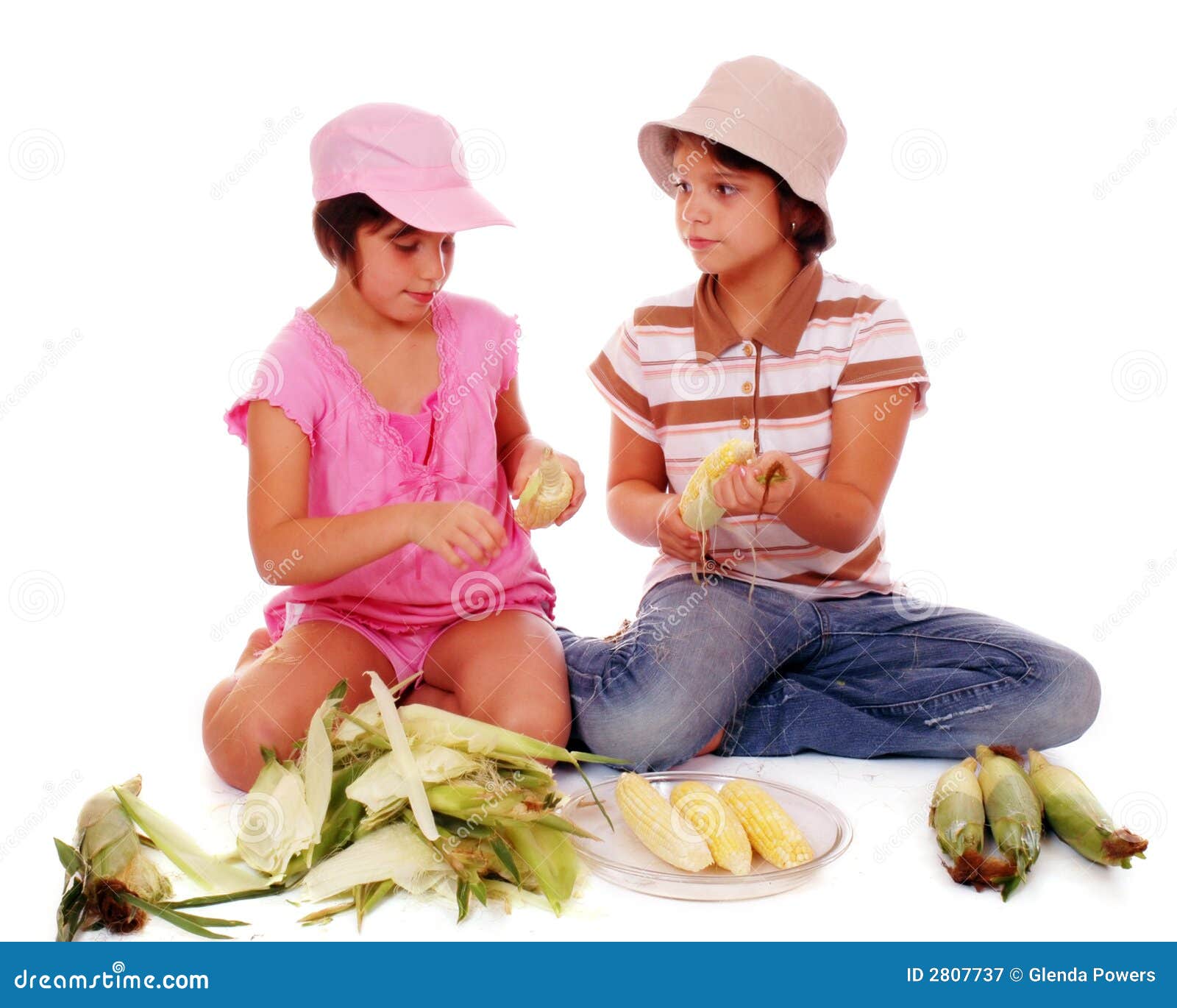 Husking Corn #2 stock image. Image of husk, food, child - 2807737