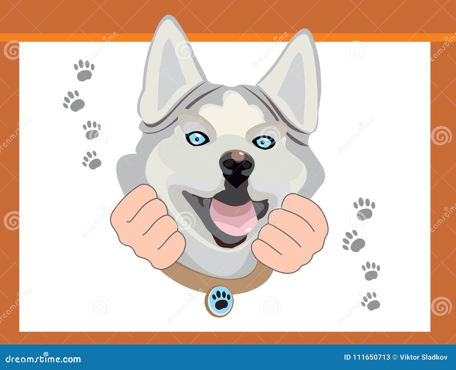 Husky. the dog stock vector. Illustration of tongue - 111650713