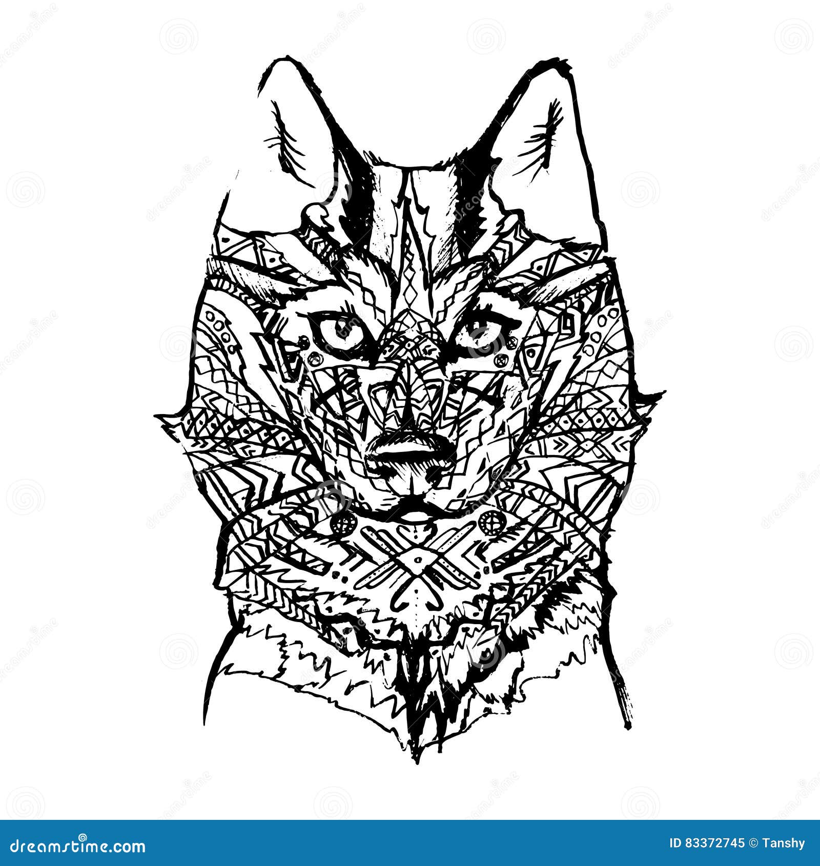 Husky Wolf Dog Vector Patterns Stock Vector - Illustration of animal ...